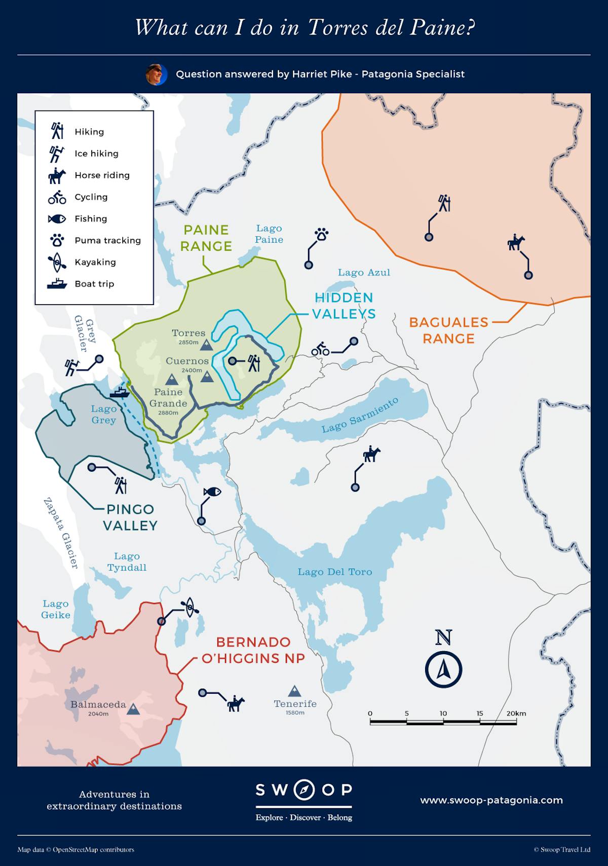 Torres del Paine Map | Discover the National Park with Swoop